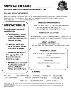 Menu – Copper Rail Brighton, Co